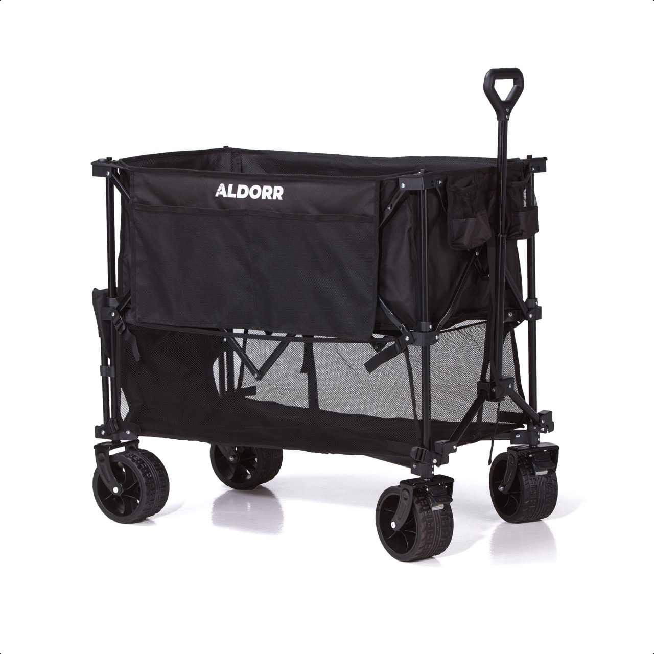 Folding Trolley - XXL - Foldable - 400L - Black - ALDORR